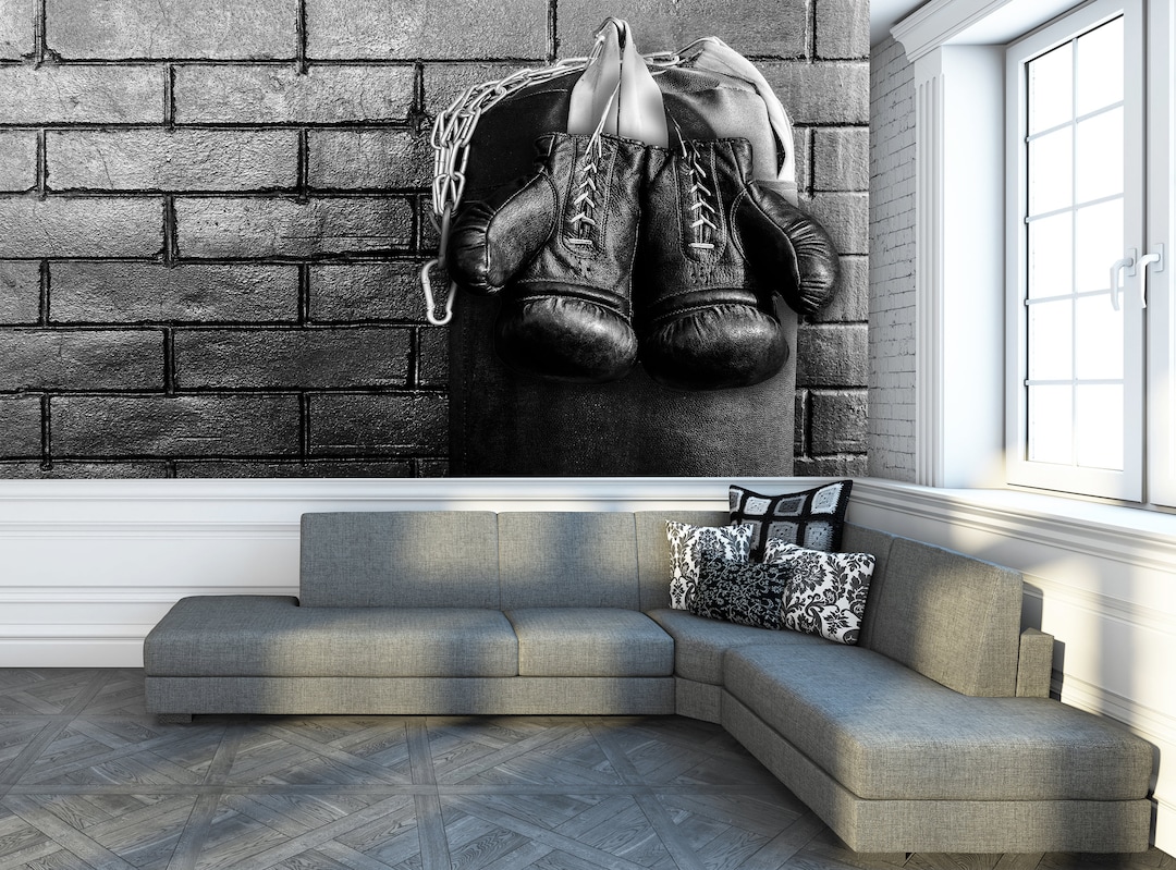 Boxing Fight Photo Wallpaper Sport Mural Wall Mural for Teenagers ...