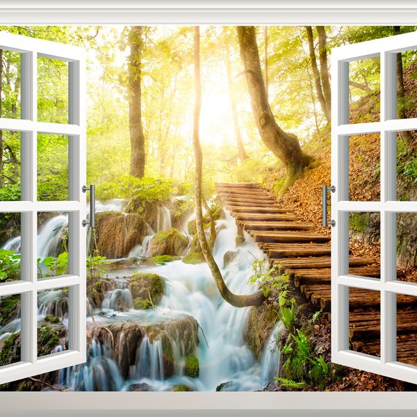 Waterfall Wall Decal - Etsy