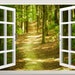 Path to the Forest Wall Decal, Forest Wall Sticker, 3d Window View ...