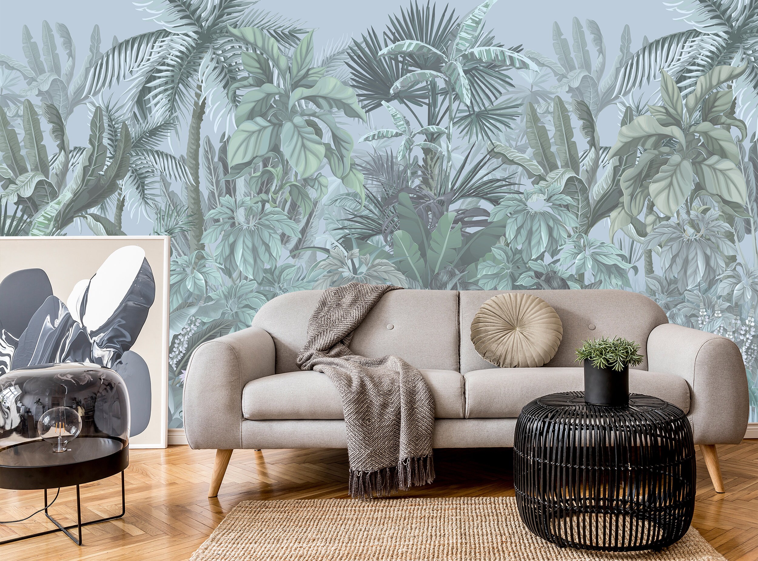 Tropical Forest Photo Wallpaper Mural Wall Mural Jungle | Etsy