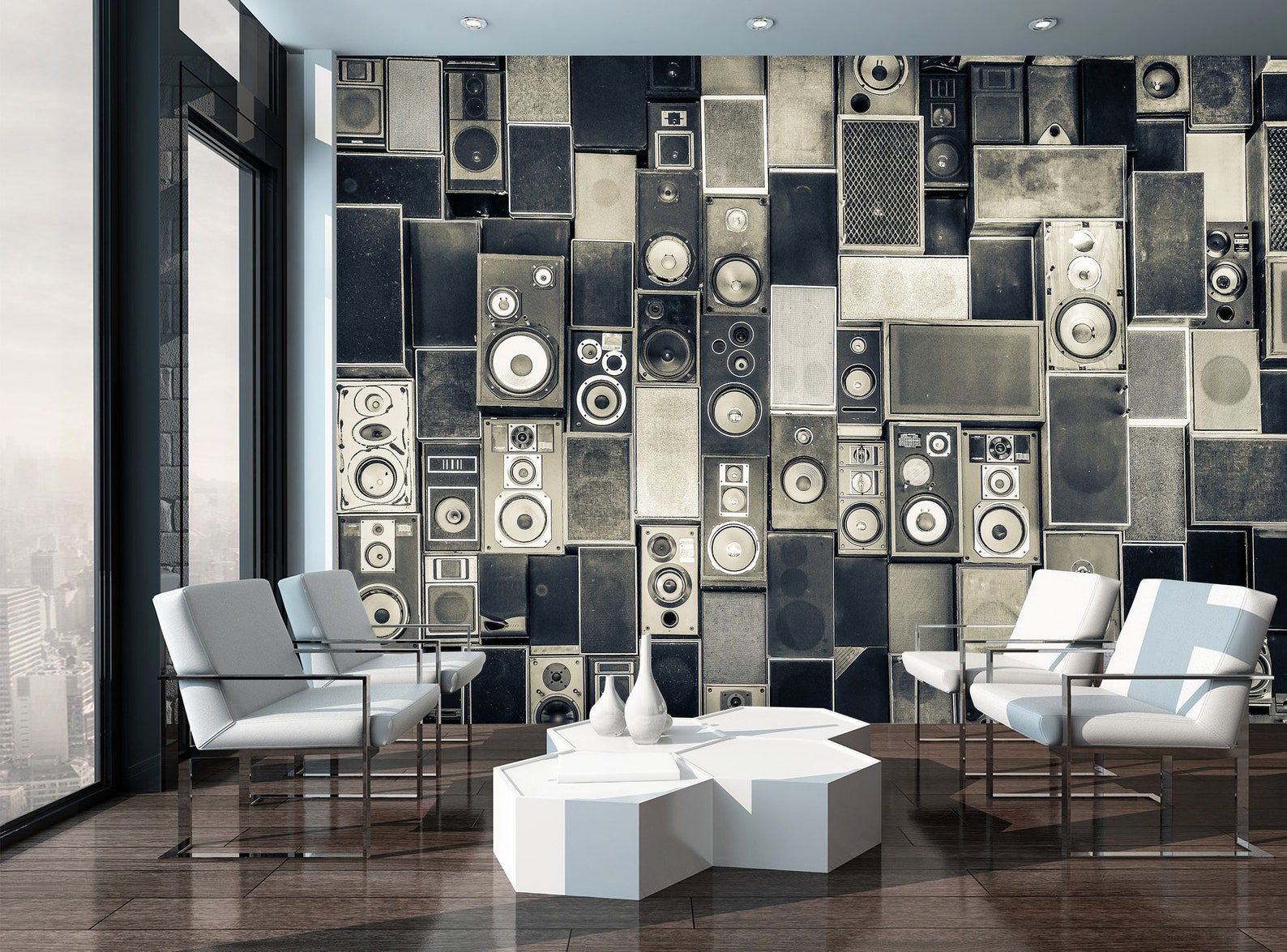 Music Wallpaper Peel and Stick Removable Music Speakers Wall - Etsy