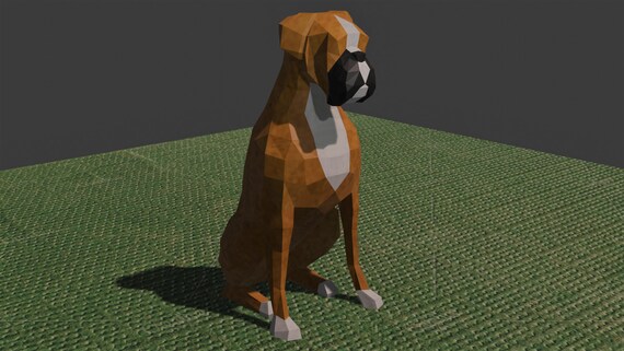 Boxer DOG COLOR Papercraft 3D SCULPTURE Pepakura Pdf | Etsy Canada