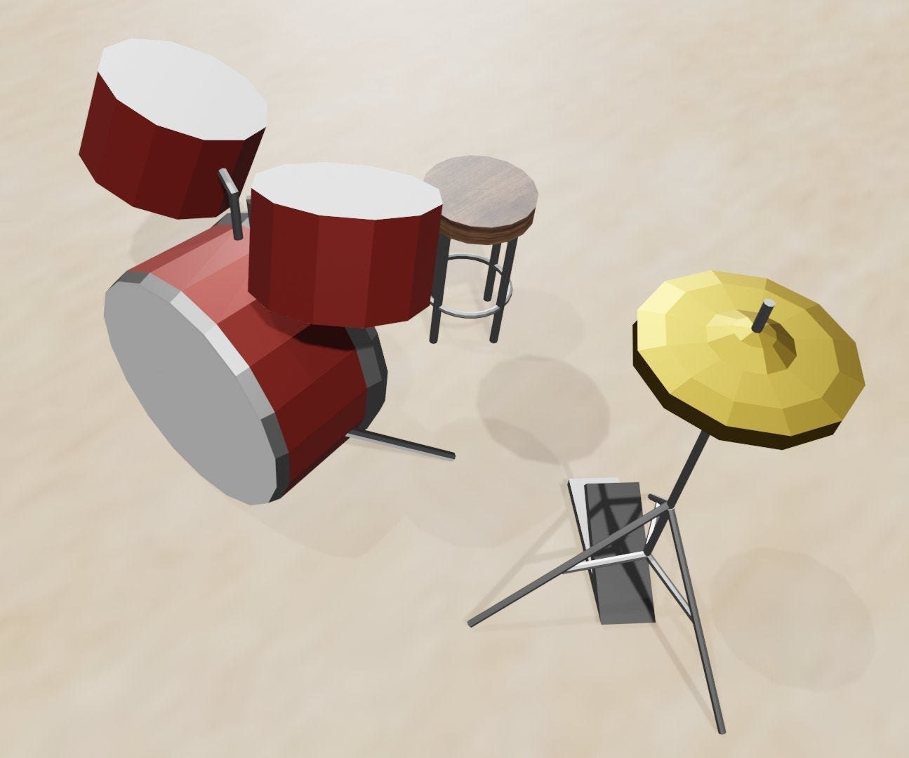 DRUMMER BATTERY PAPERCRAFT Escultura 3D - pepakura plantilla pdf Bajo ...