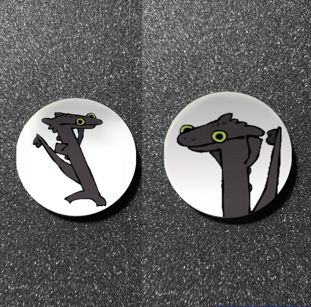 Toothless How to Train Your Dragon Meme Badges - Etsy UK