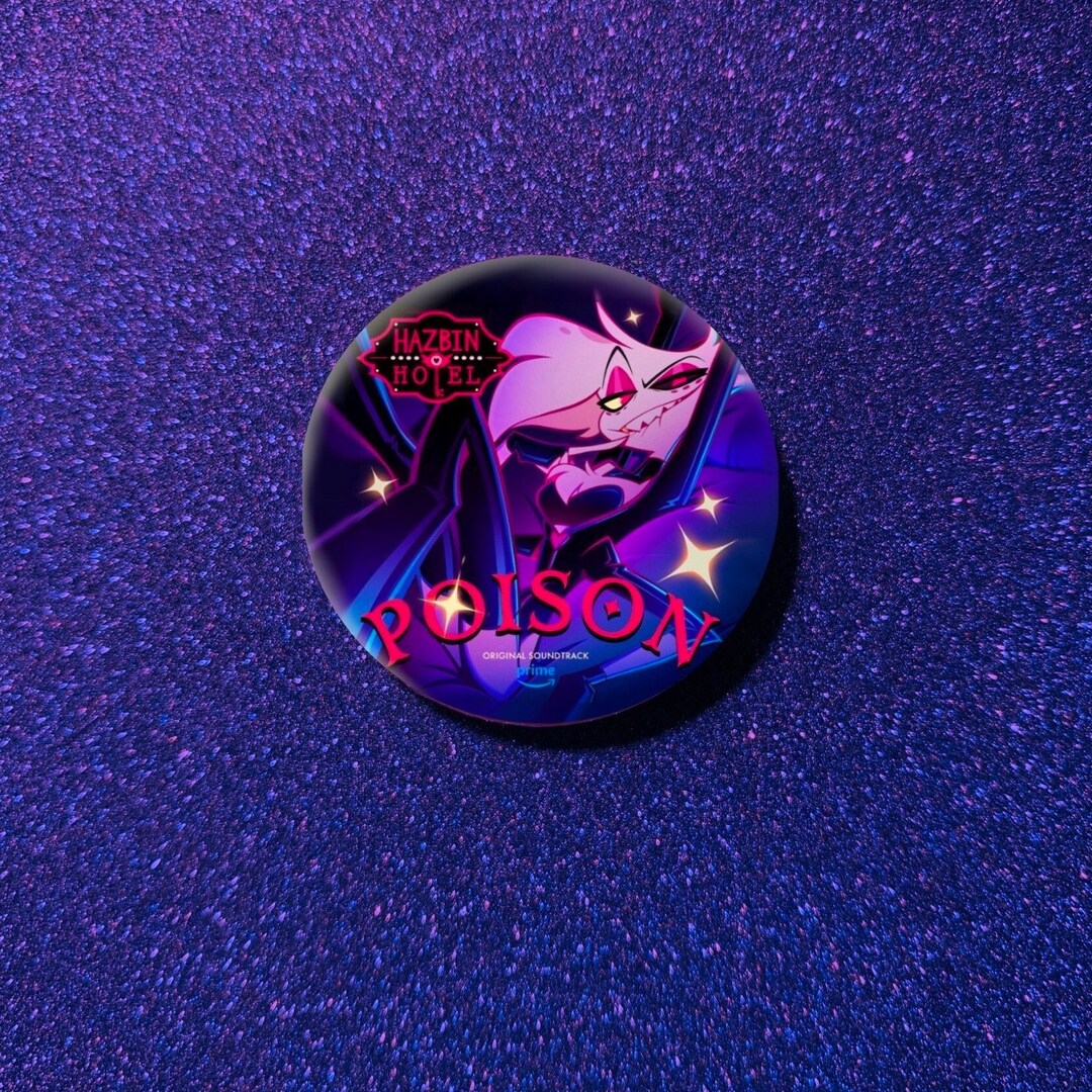 Poison Album Cover Angel Hazbin Hotel Badges - Etsy