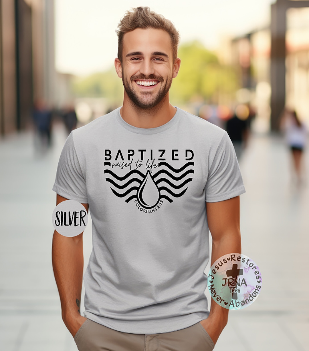 Christian Dri Fit Shirt Performance Baptized Shirt Baptism T Tee Just Forgiven Tee Born