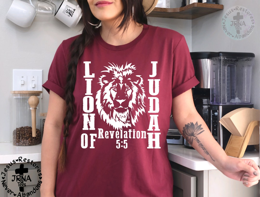Christian Shirt, Lion of Judah Shirt, Revelation 5:5 Tee, Jesus Church ...