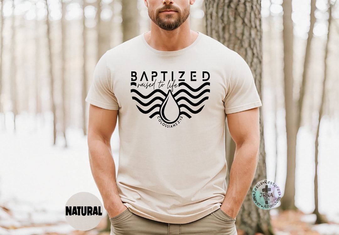 Christian Shirt, Baptized Shirt, Baptism Gift Tee, Just Forgiven Tee ...
