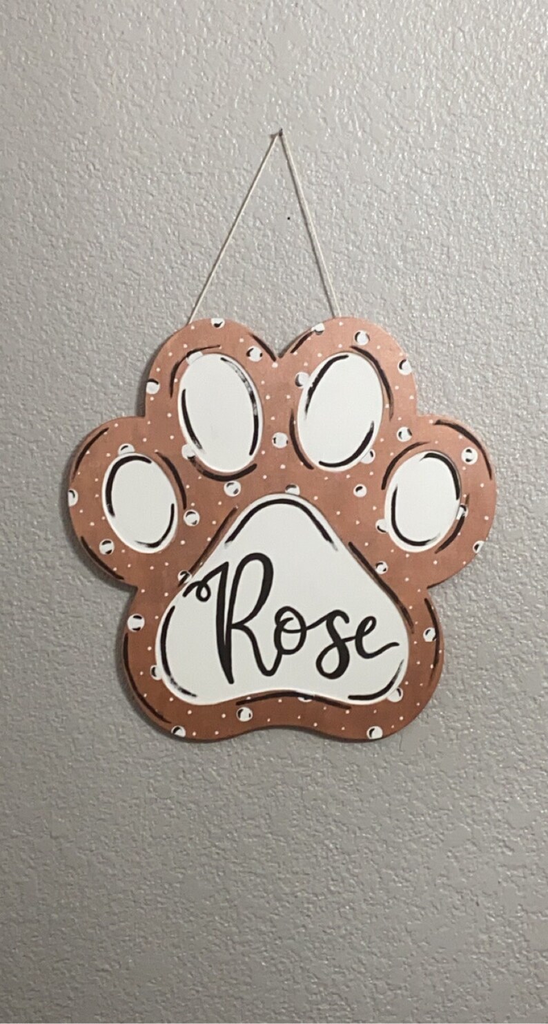 Dog Paw Door Hanger - Etsy