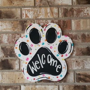 Dog Paw Door Hanger - Etsy