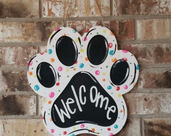 Paw Door Hanger - Etsy