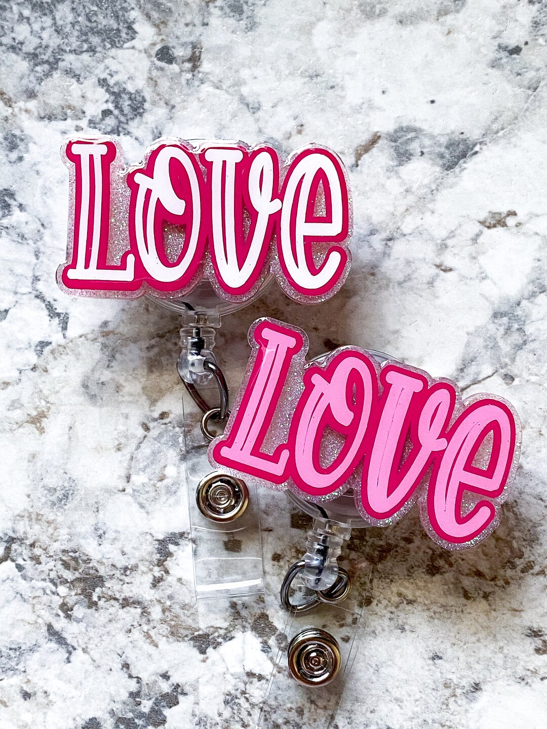 Valentines badge reel-cute valentines badge reel-love badge - Etsy France