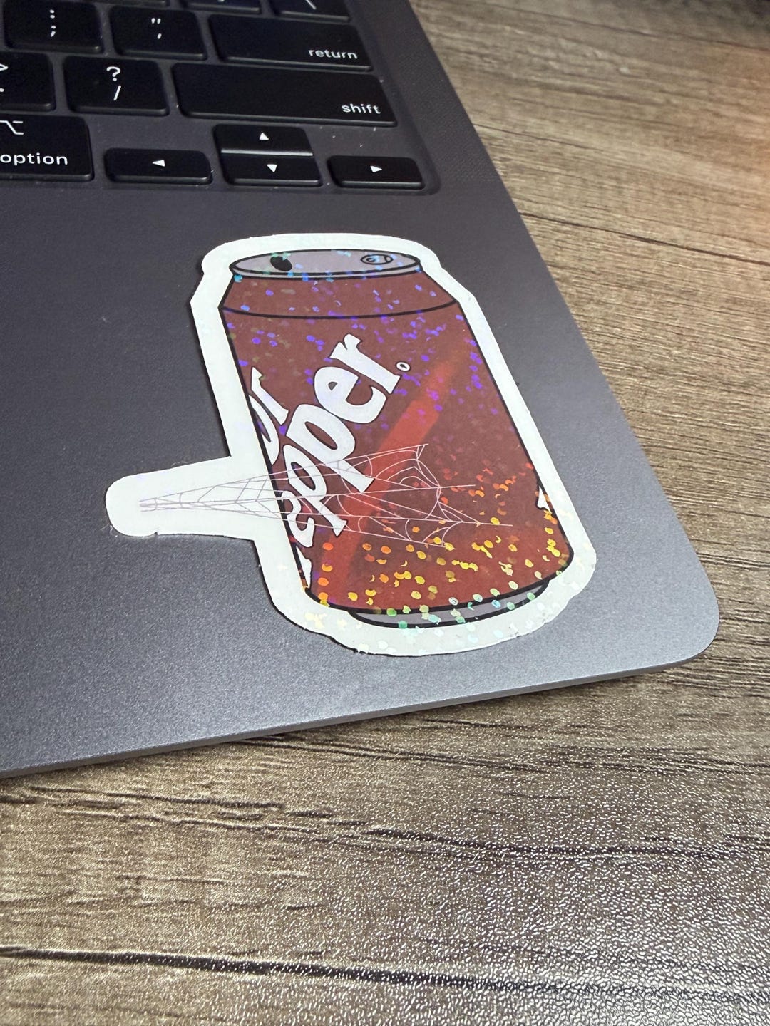 Webbed Soda Can Holographic Sticker | Movie Fan Decal - Etsy