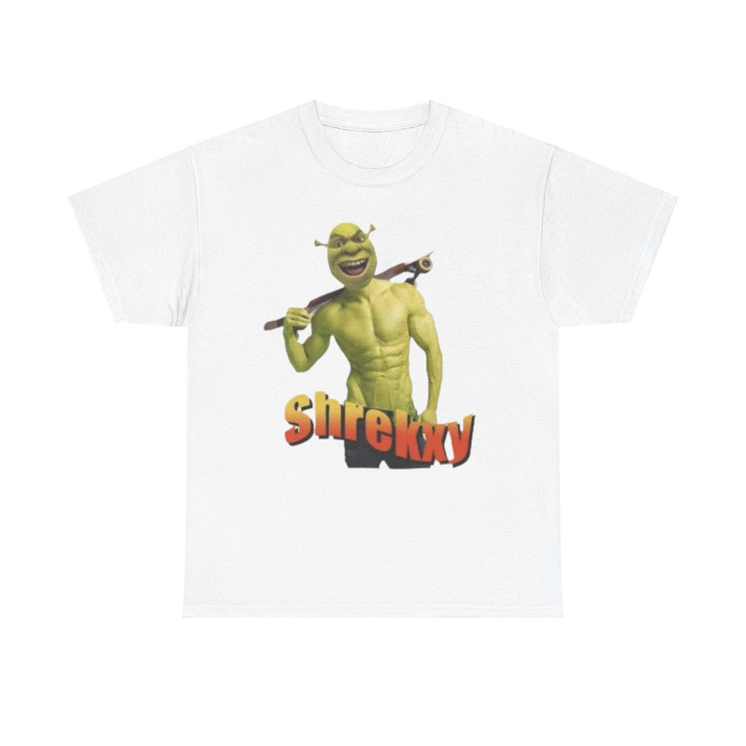 Shrek-inspired Unisex Heavy Cotton Tee, Fun Graphic Shirt, Casual Wear ...