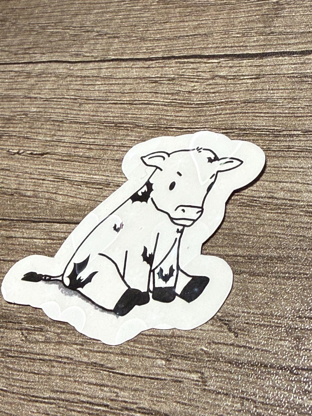 Gothic Cow Sticker | Bat Spot Farm Animal Art - Etsy