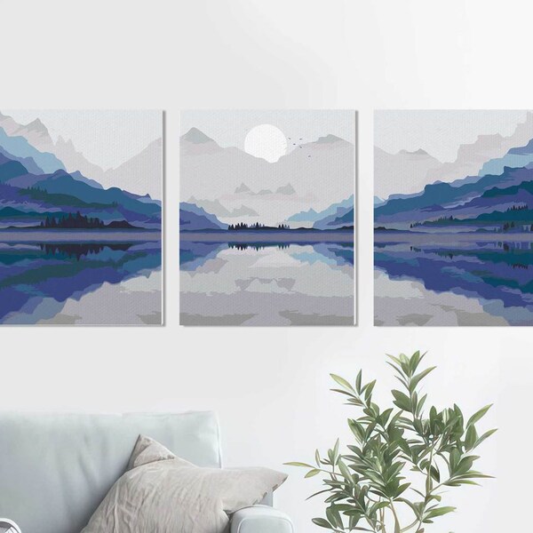 Paint by Numbers Mountains - Etsy