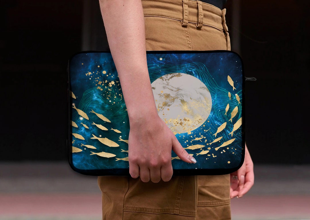 Golden Fish Laptop Sleeve 13 Inch Carrying Bag Marble Laptop Sleeve 15 ...