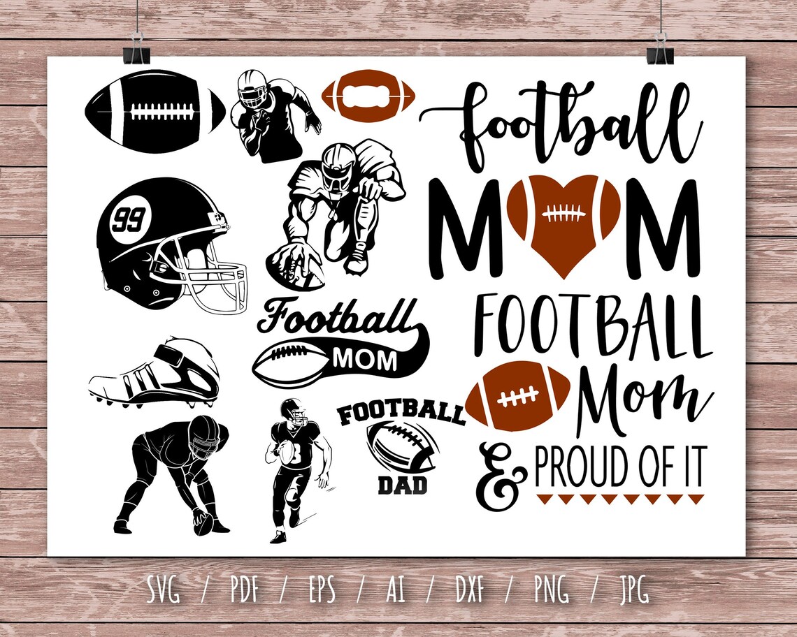 Football SVG Football Bundle SVG Sport SVG Football Cut Files - Etsy
