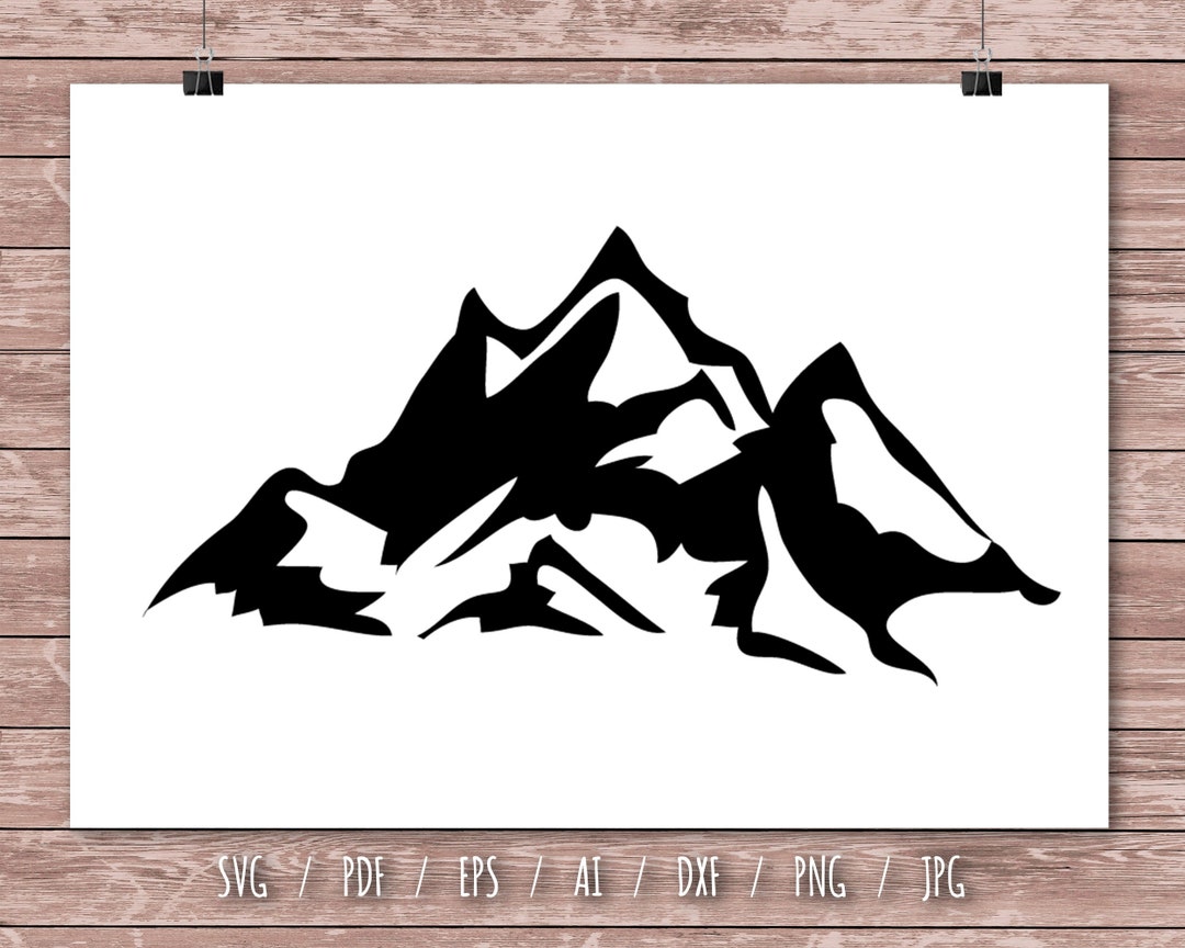 Mountain Svg Mountains Svg File Mountain Clipart Camping Svg Mountain ...