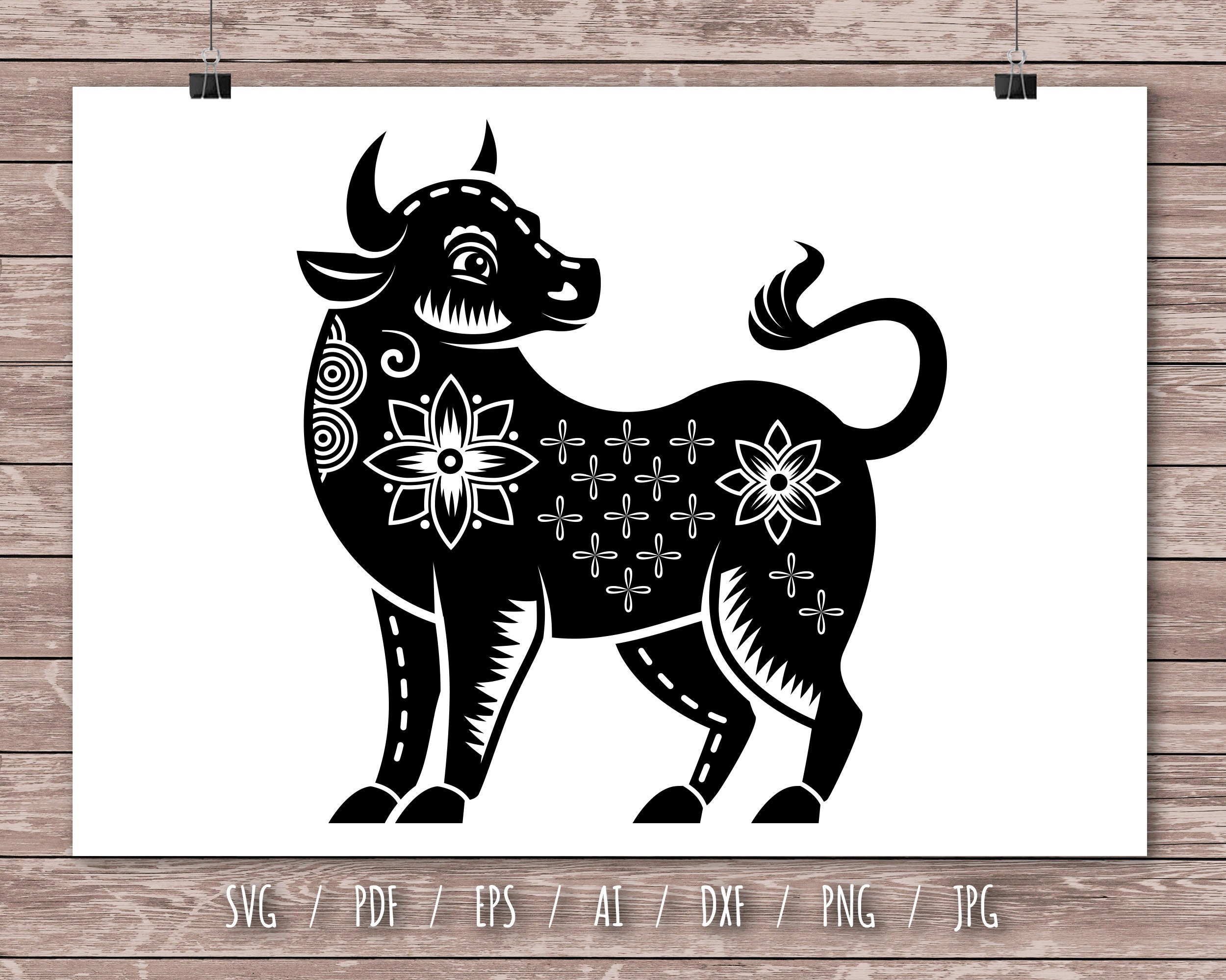 Bull Svg Cow Svg New Year Svg Clipart 2021 Symbol Svg Animal - Etsy