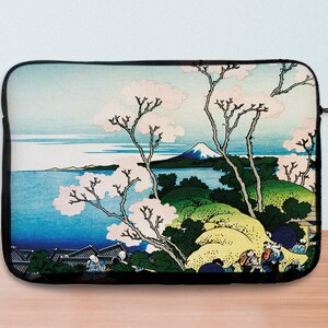 View of Fuji Laptop Sleeve 13 Inch Laptop Sleeve Hokusai Laptop Sleeve ...