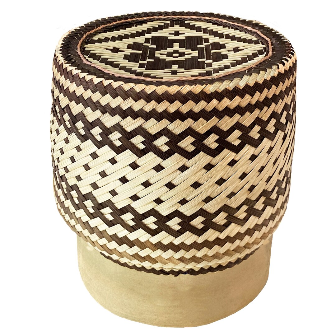 PANWA Handmade Thai Bamboo Sticky Rice Serving Basket Malt Toned ...