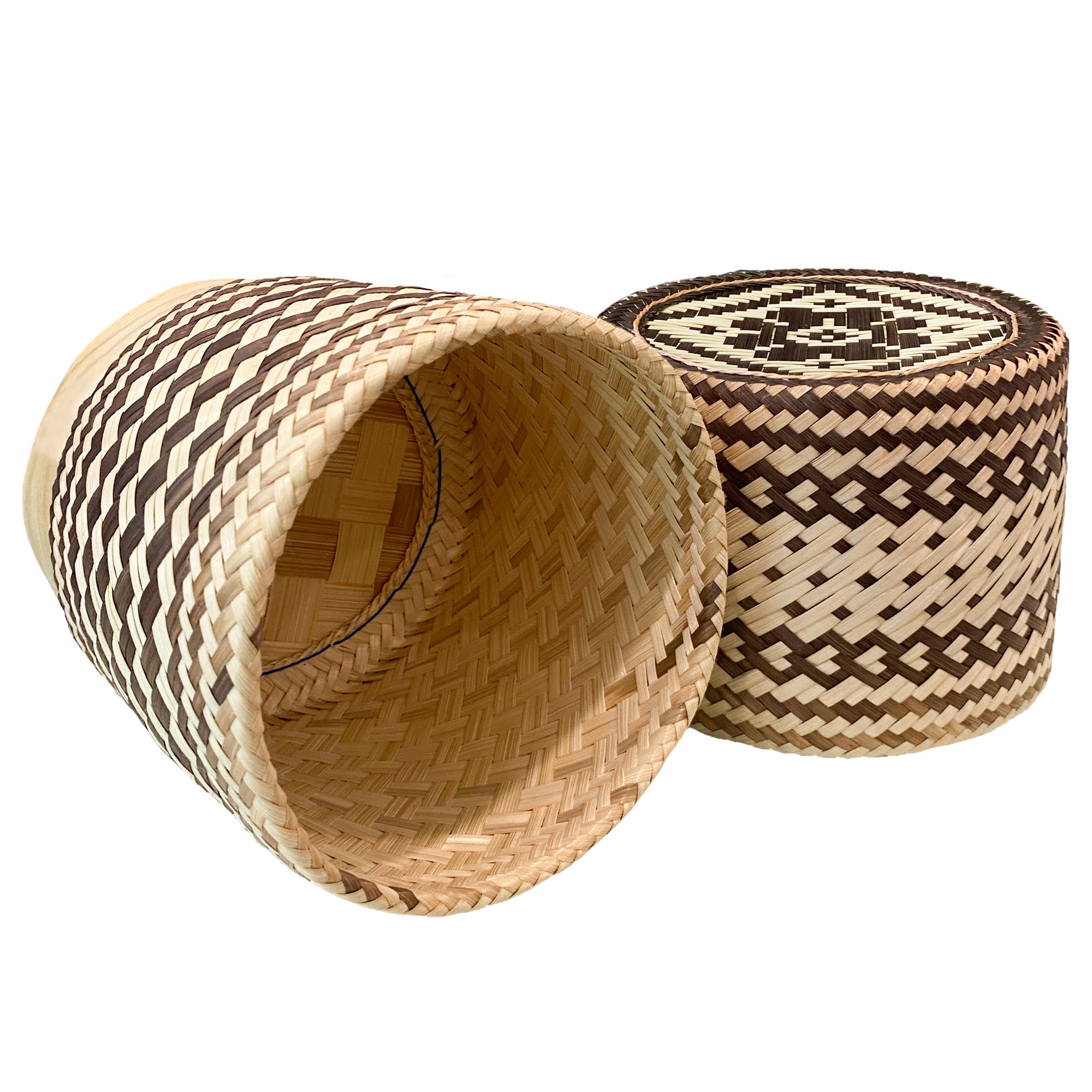 PANWA Handmade Thai Bamboo Sticky Rice Serving Basket Malt Toned ...