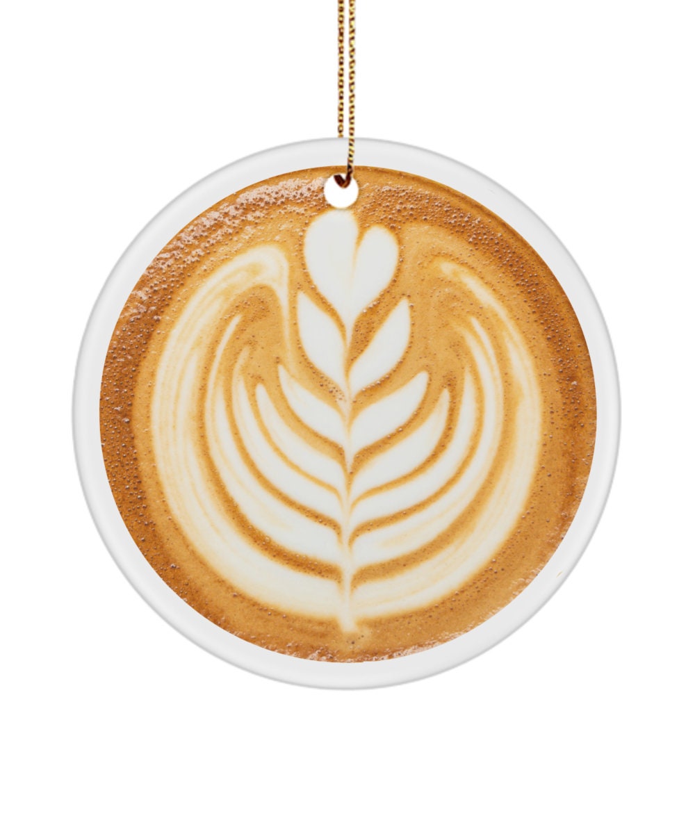 Latte Art Ornament Gift for Barista Christmas Ornament coffee Ornament ...