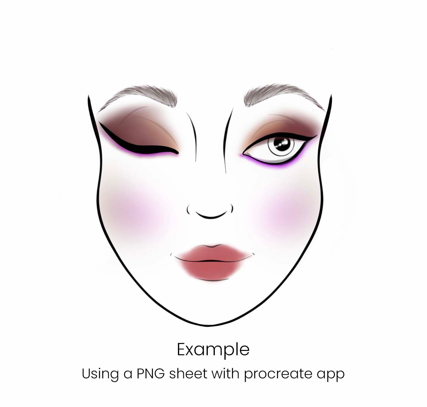 Facechart Pack Printable Makeup Artist - Etsy