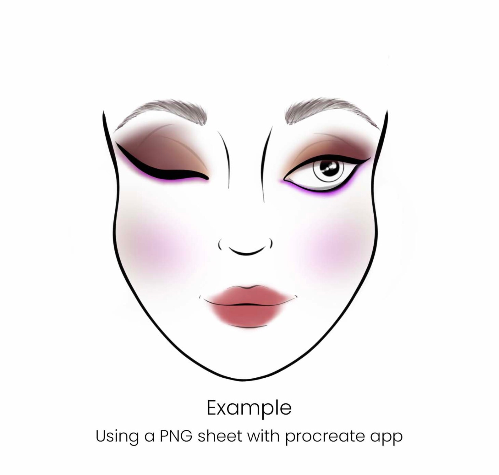 Facechart Printable Makeup Artist - Etsy
