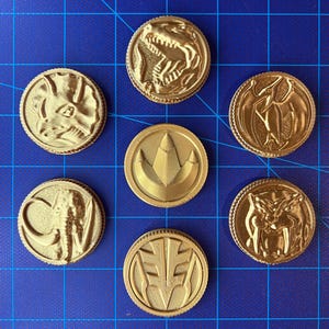 Might Morphin Power Rangers Coins 3D Printed Kit MMPR - Etsy