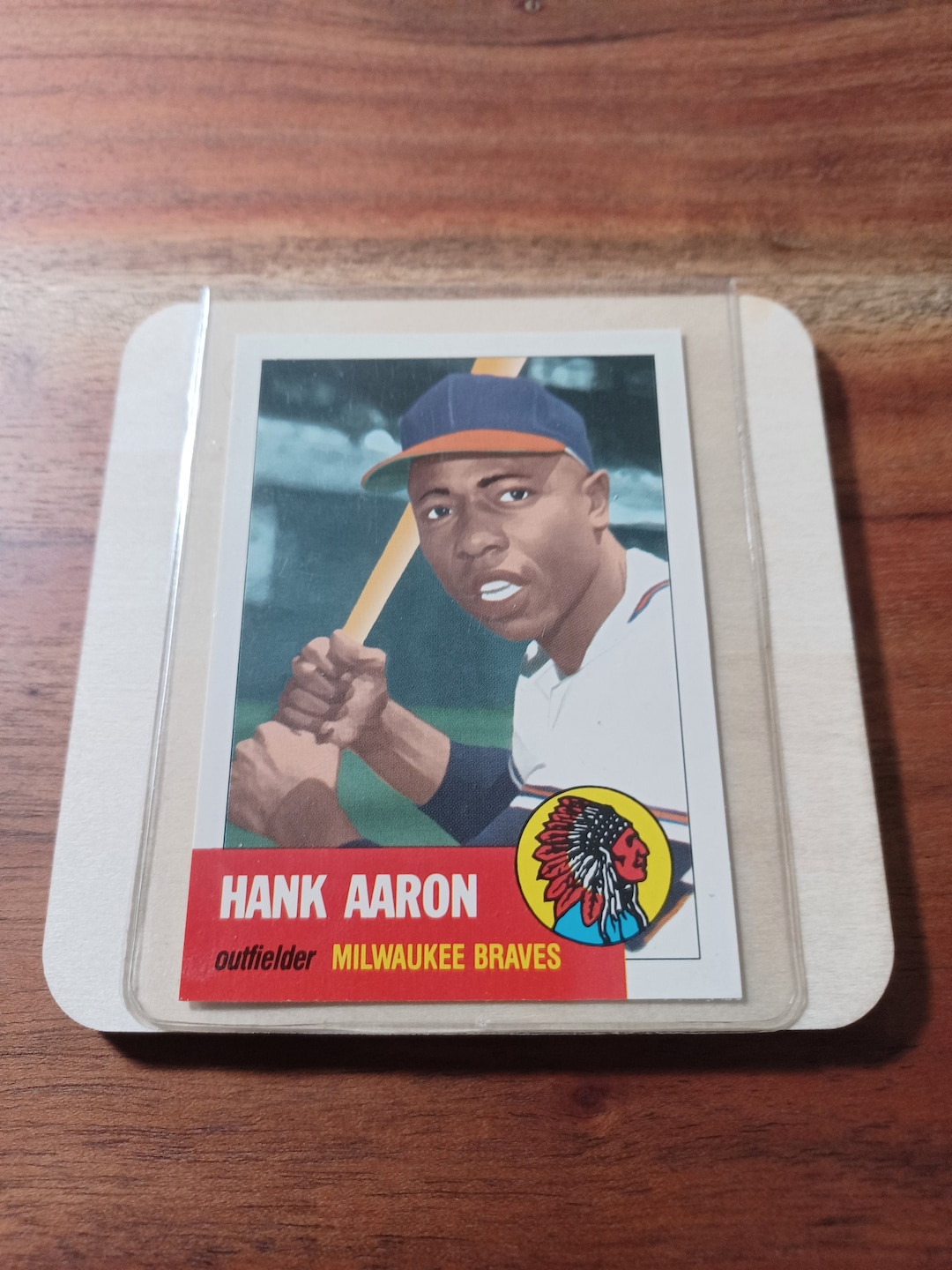 Hank Aaron REPRINT Sports Card "legends" Coaster - Etsy