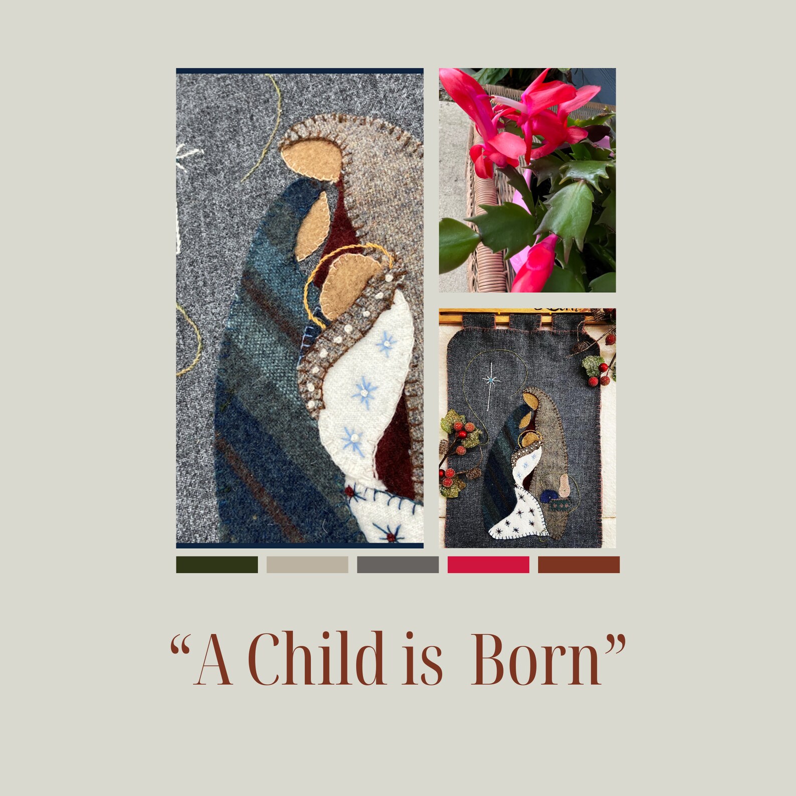 TEN PATTERN BUNDLE - Joyful Nativity Wool Pattern Art, Christian Wall ...