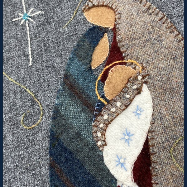 Wool Applique Christmas Pillow - Etsy