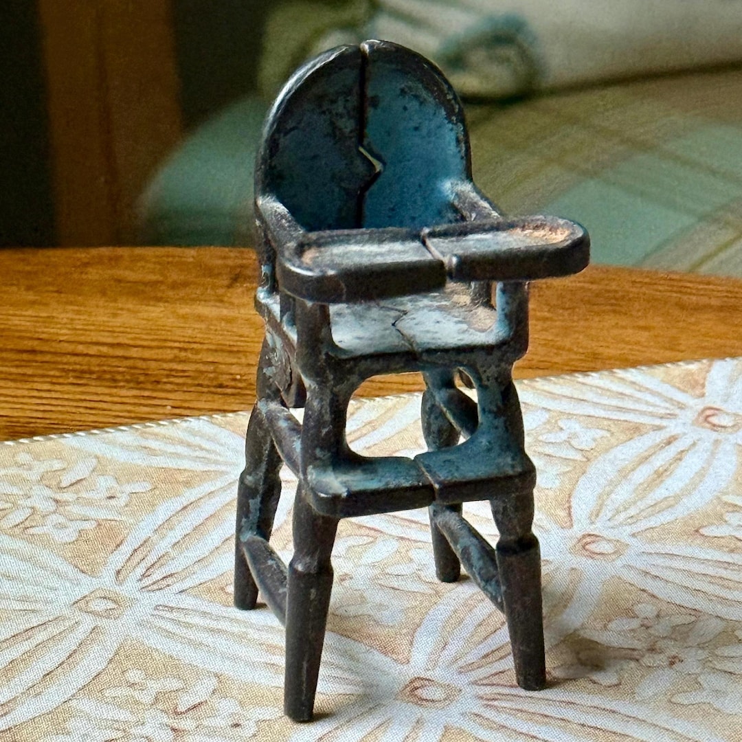 Miniature Dollhouse Vintage Antique, Pre-war Oxidized Heavy Metal High ...