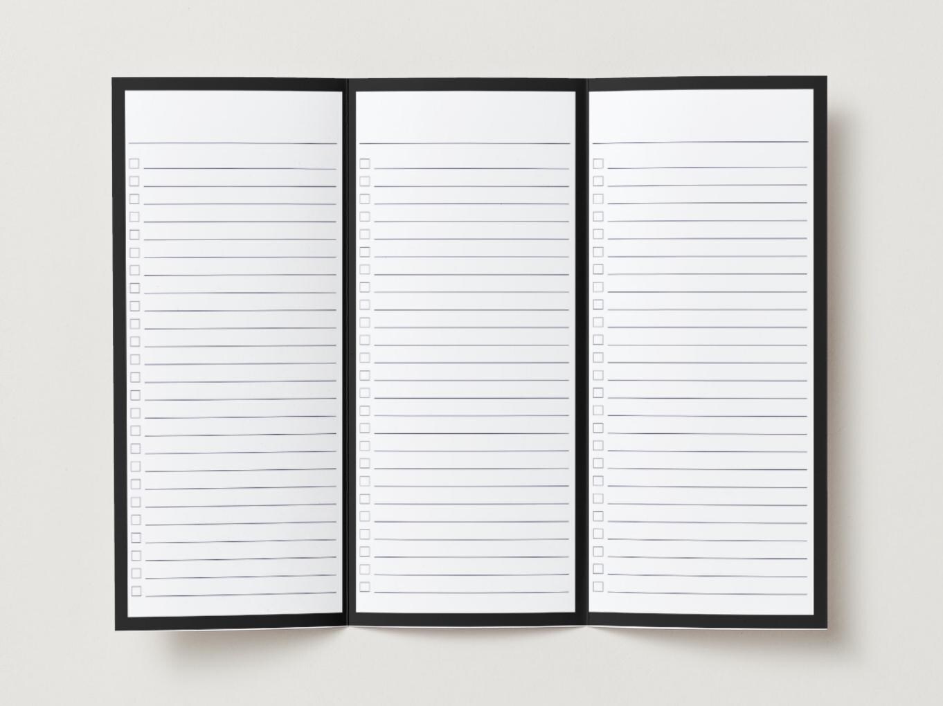 To Do List; Tri-fold; Compact to Do List; Stay Organized; 6 Lists in ...