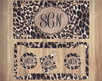 Leopard Print Personalized License Plate - Etsy