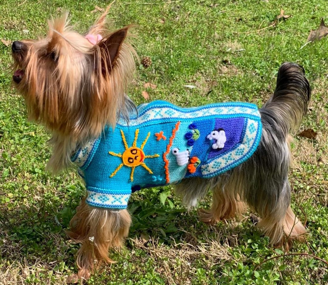 Puppy Dog Sweater Zip up Alpaca, Small Dog Clothes All Sizes up to ...