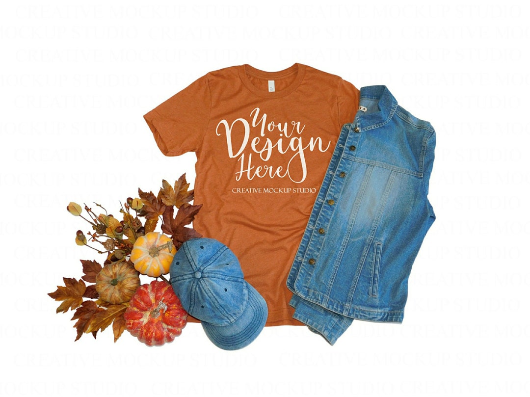 Bella Canvas 3001 Heather Autumn Bella Canvas Mockup - Etsy