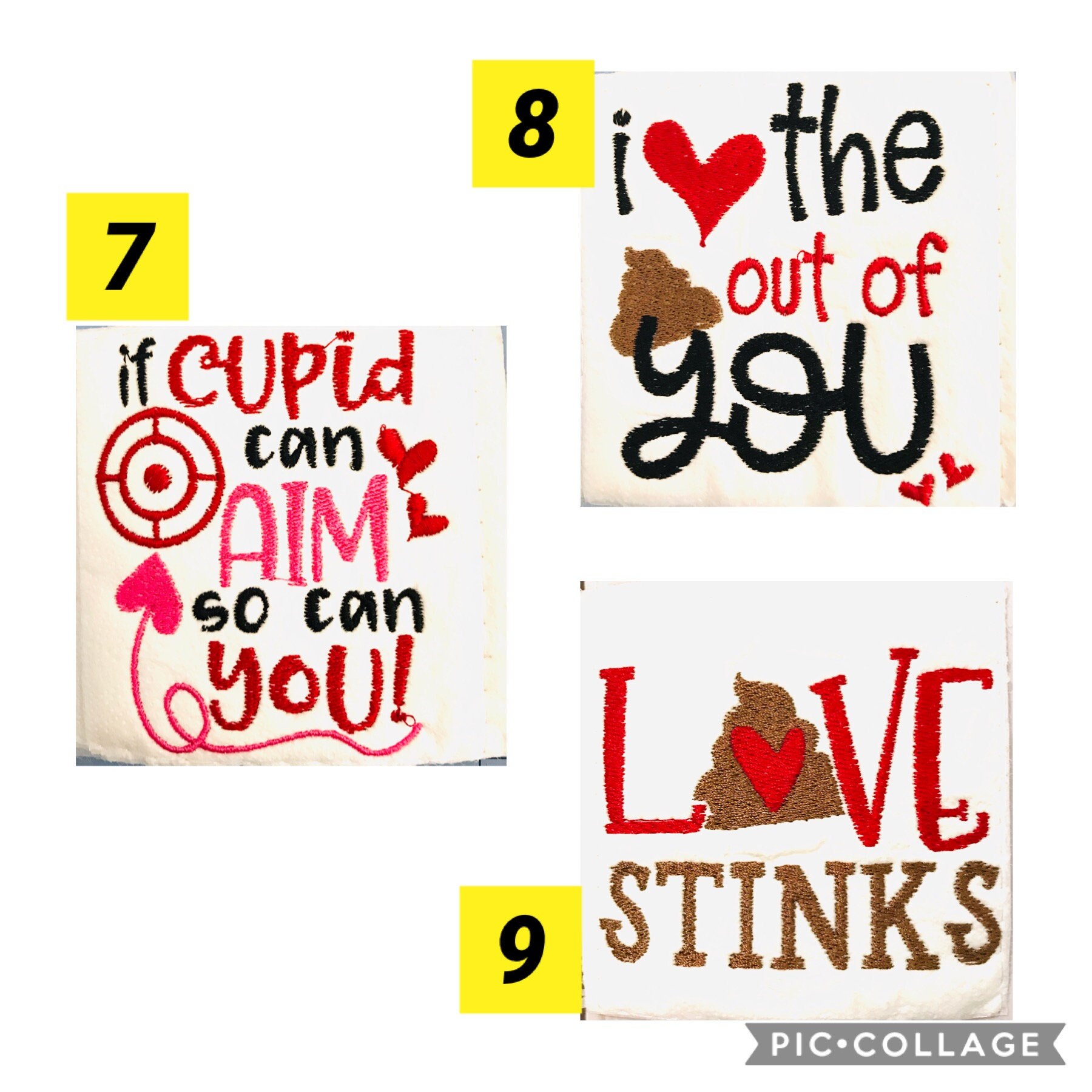 Valentine's Day Embroidered Toilet Paper Toilet Paper Gag Gift Novelty ...