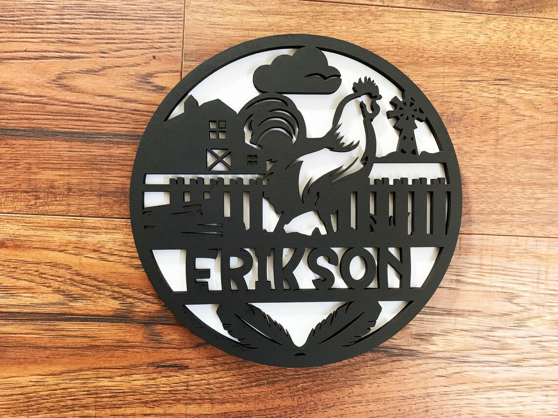 Personalized Barn Themed Round Signs | Etsy