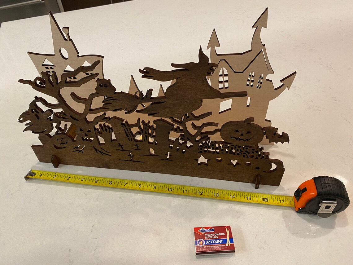 Personalized Halloween Candle Frame - Etsy