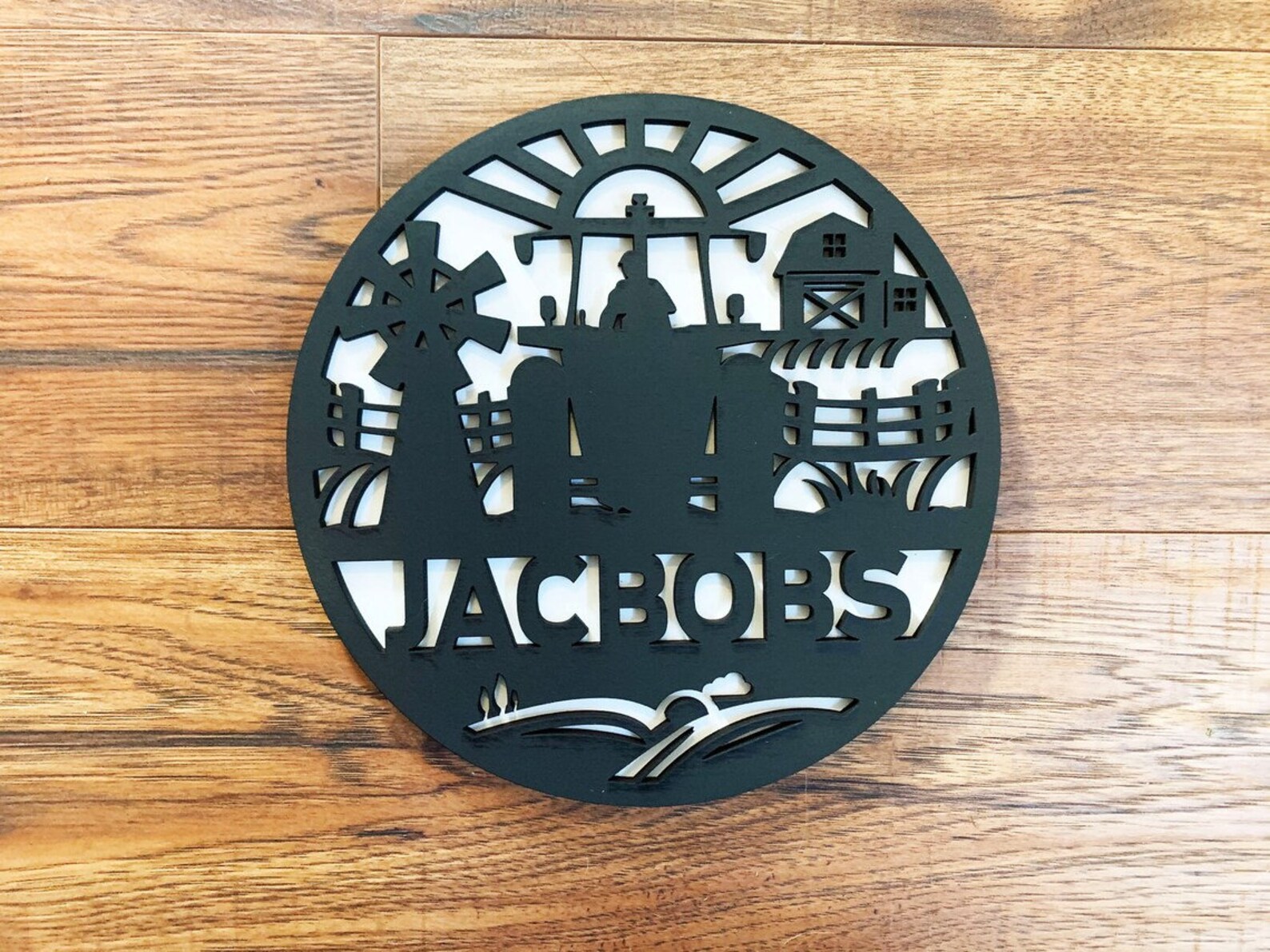 Personalized Barn Themed Round Signs | Etsy