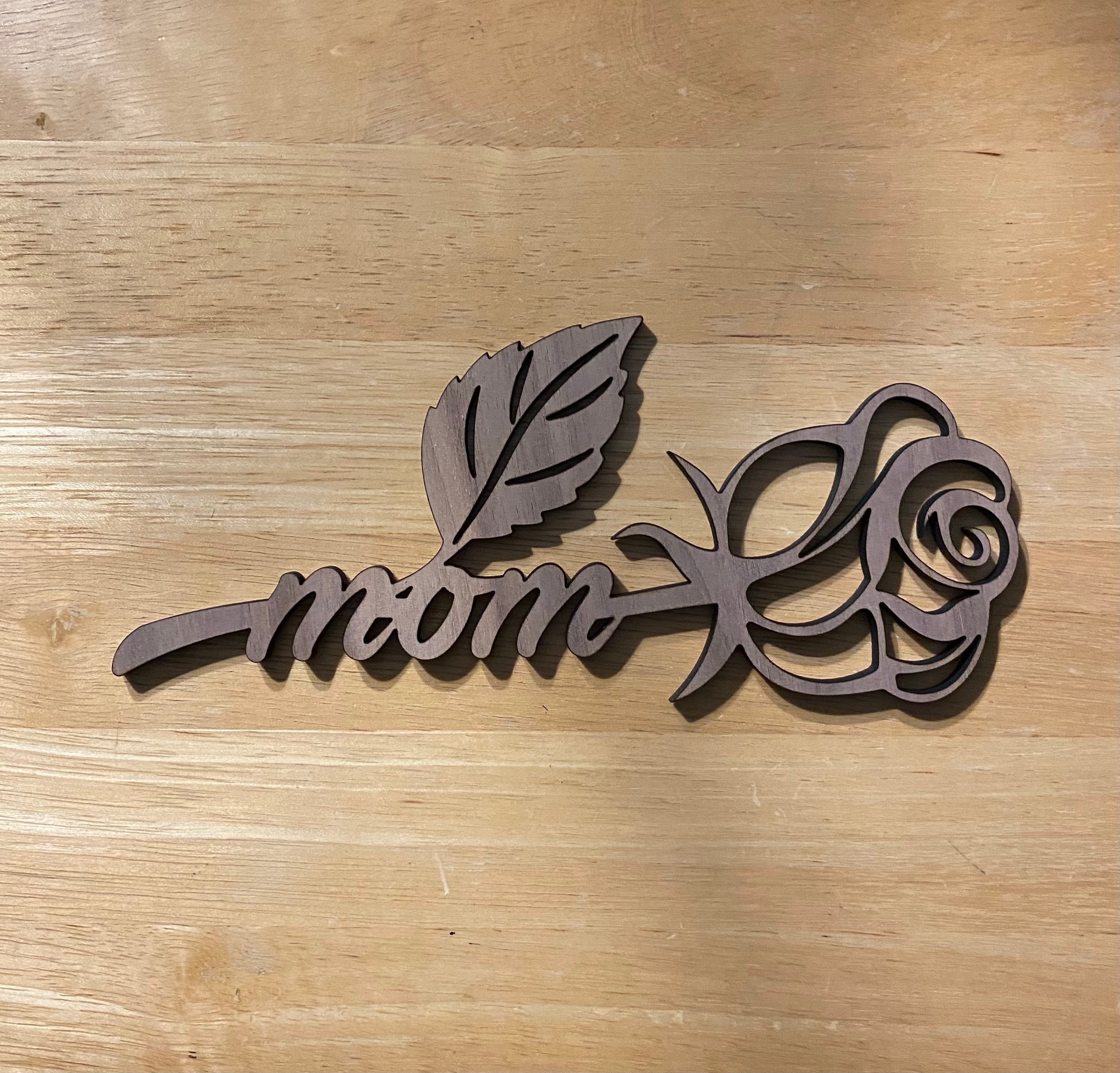 Wooden Rose mom Sign - Etsy