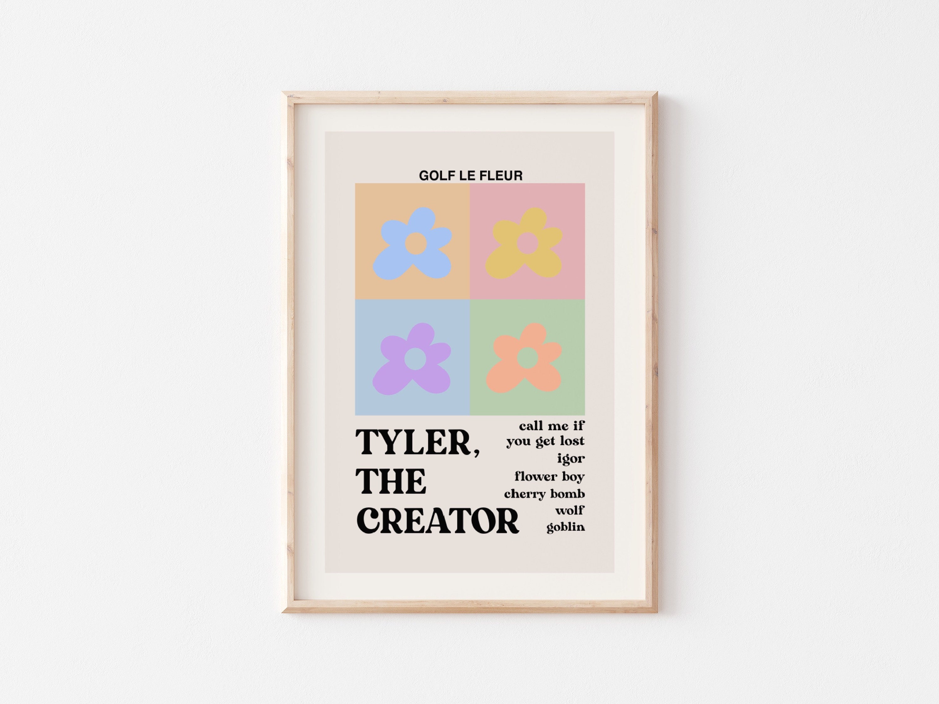 DIGITAL DOWNLOAD Tyler the Creator Merch Poster Aesthetic Wall | Etsy