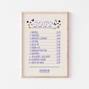 SOUR DIGITAL DOWNLOAD Olivia Rodrigo Merch Poster Aesthethic Wall Art ...
