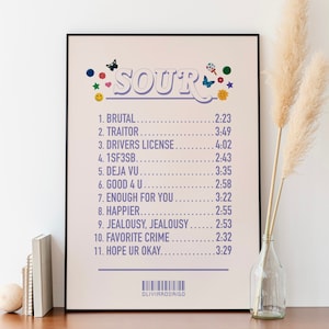 SOUR DIGITAL DOWNLOAD Olivia Rodrigo Merch Poster Aesthethic Wall Art ...
