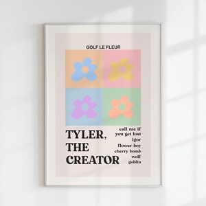 DIGITAL DOWNLOAD Tyler the Creator Merch Poster Aesthetic Wall Art ...