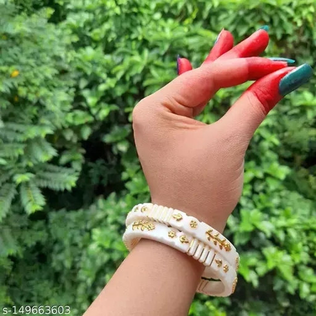 Temple Bangoli Bangles/traditional Bangle Set of 2/indian - Etsy