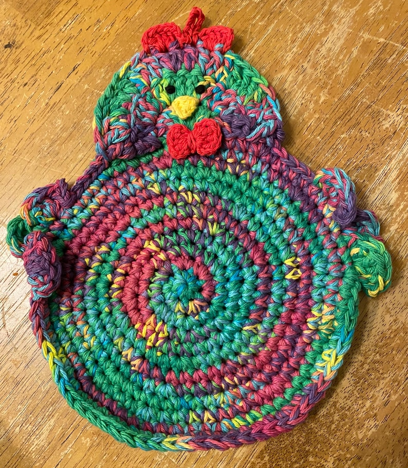 Chicken Trivet Farmhouse Style Crochet - Etsy